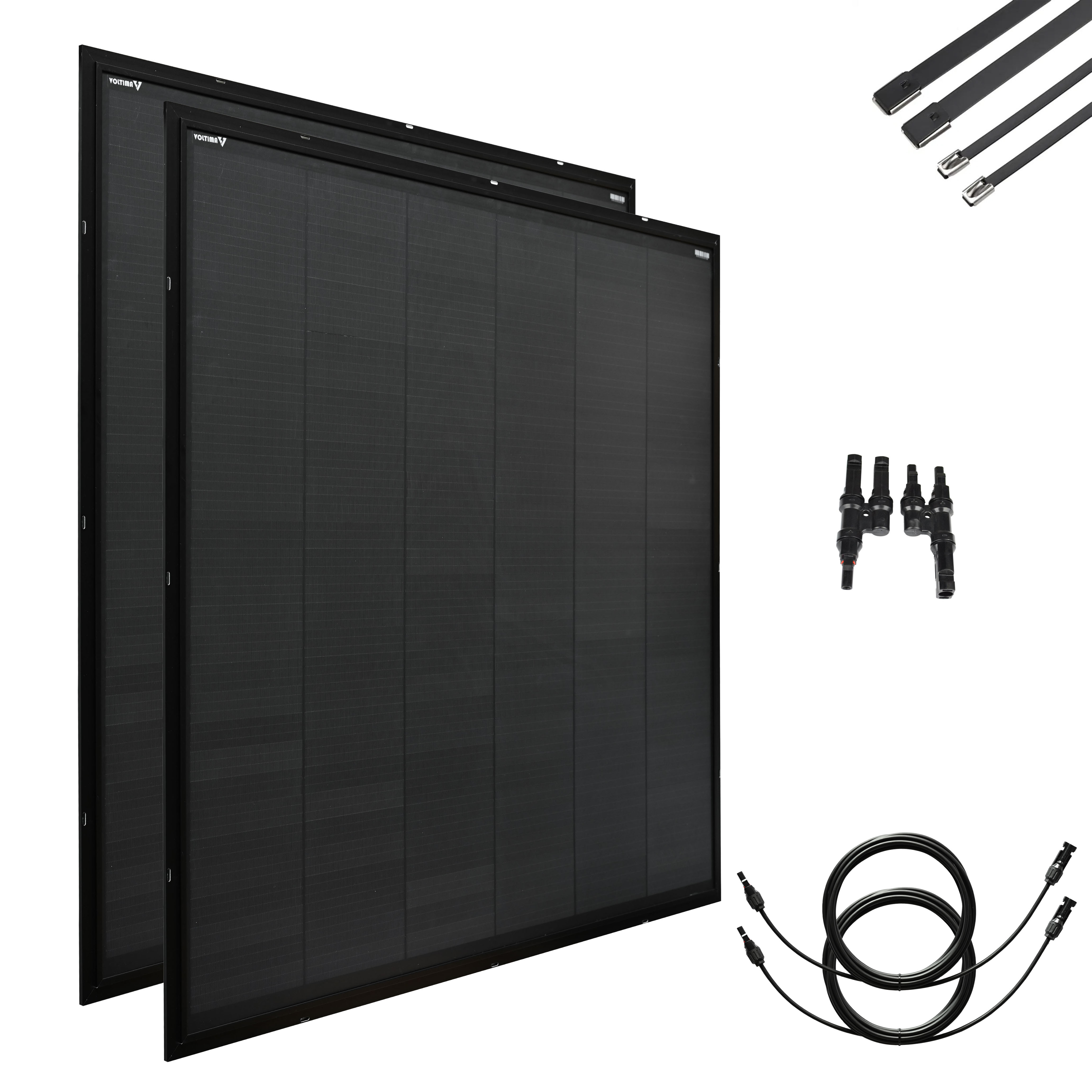 VOLTIMA Prima LWB400 Leichtes Balkon-Solarmodul-Set 2x200 Watt ...