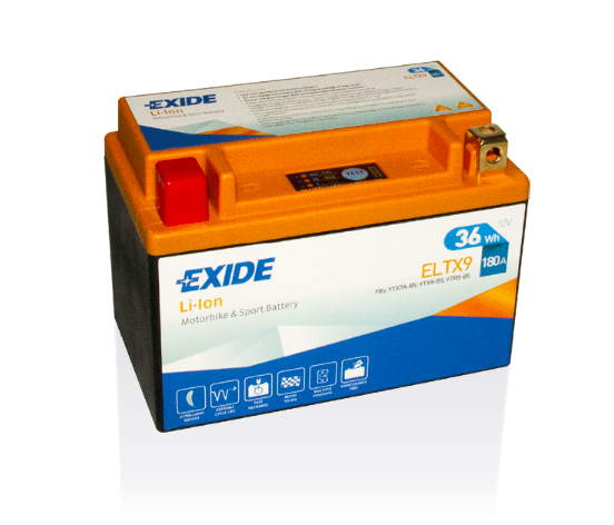 Exide Li-Ion ELTX9 YTX9-BS Motorradbatterie 3Ah (DIN 50812 ...
